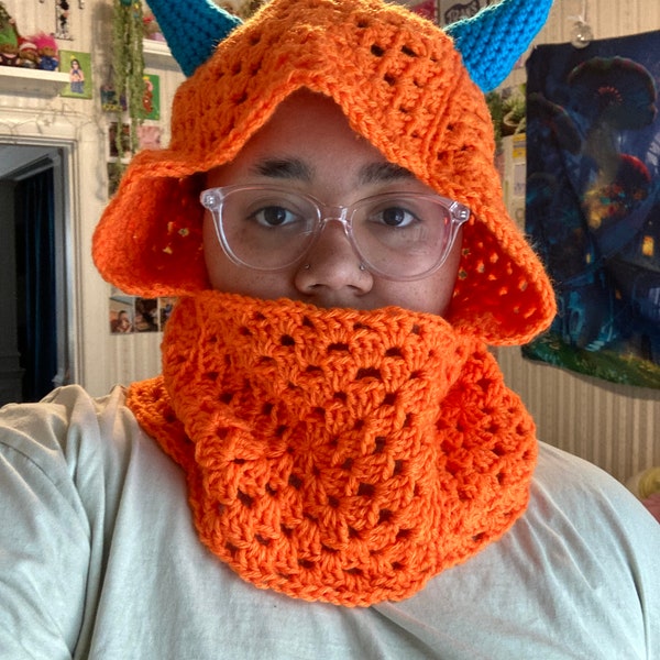 Crochet Balaclava With Horns - Etsy