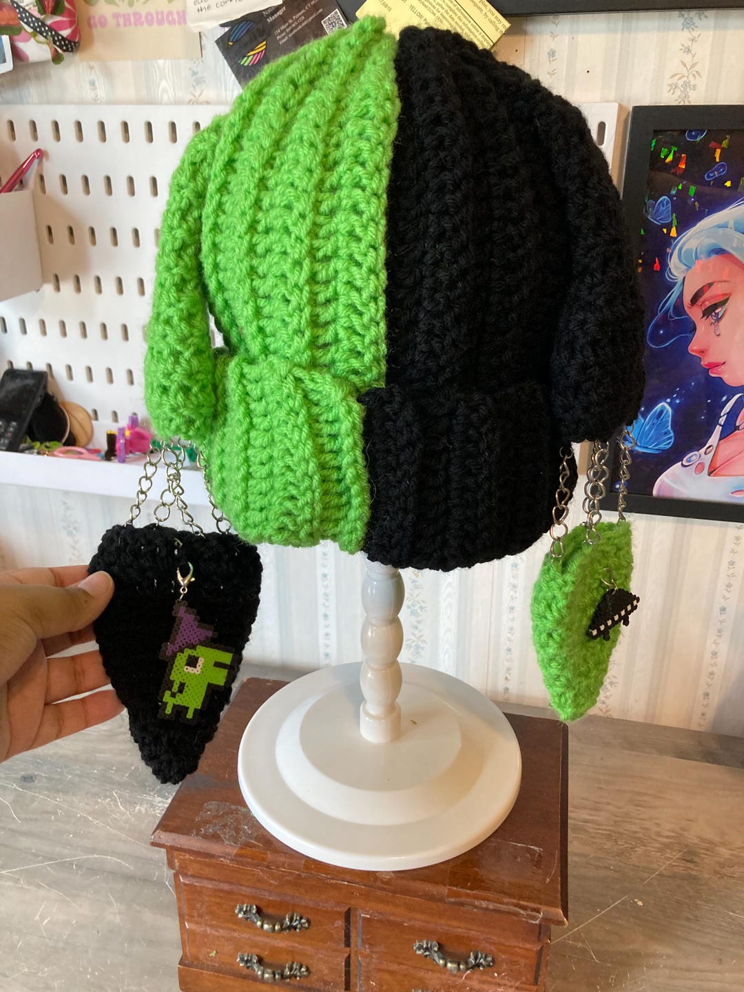 Alt Style Crochet Bunny Ear Beanie! - Etsy