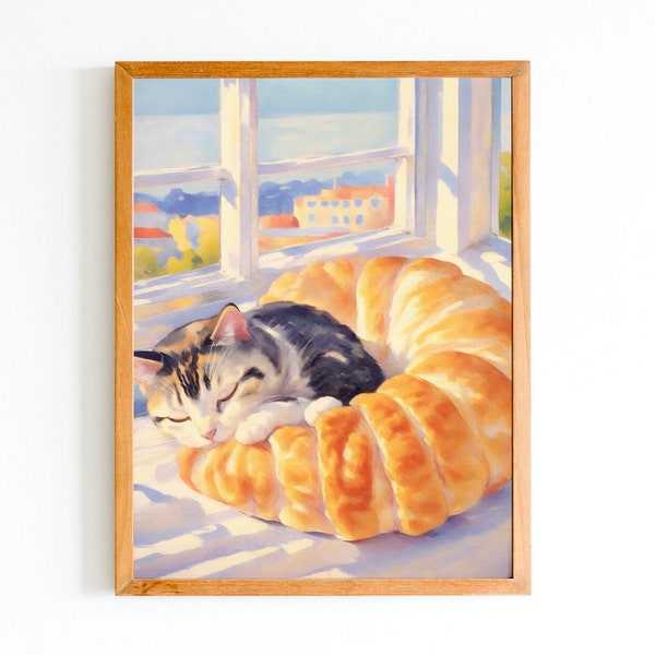 Croissant Art - Etsy