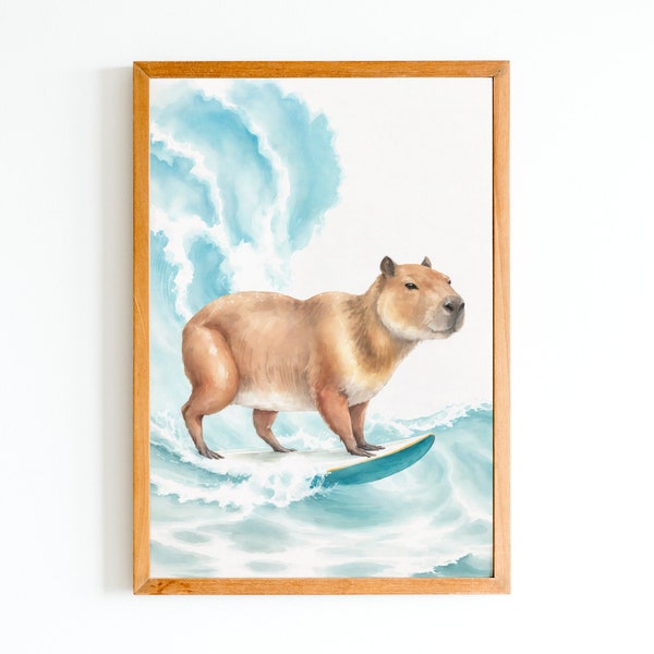 Capybara Surf - Etsy