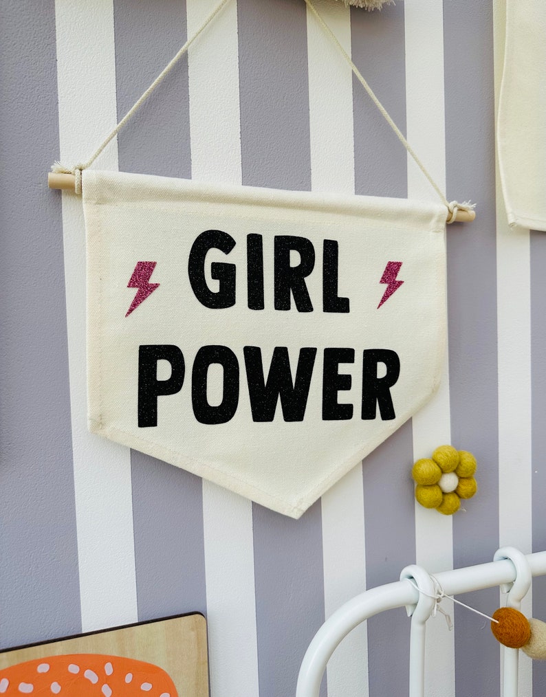 Girl Power Banner Kids Room Sign Nursery Decor - Etsy