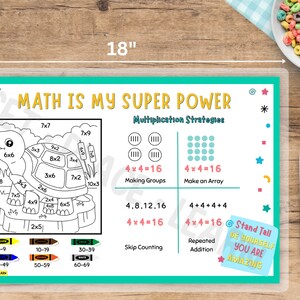 Multiplication Learning Placemat: Fun Homeschool Math Activity - Etsy