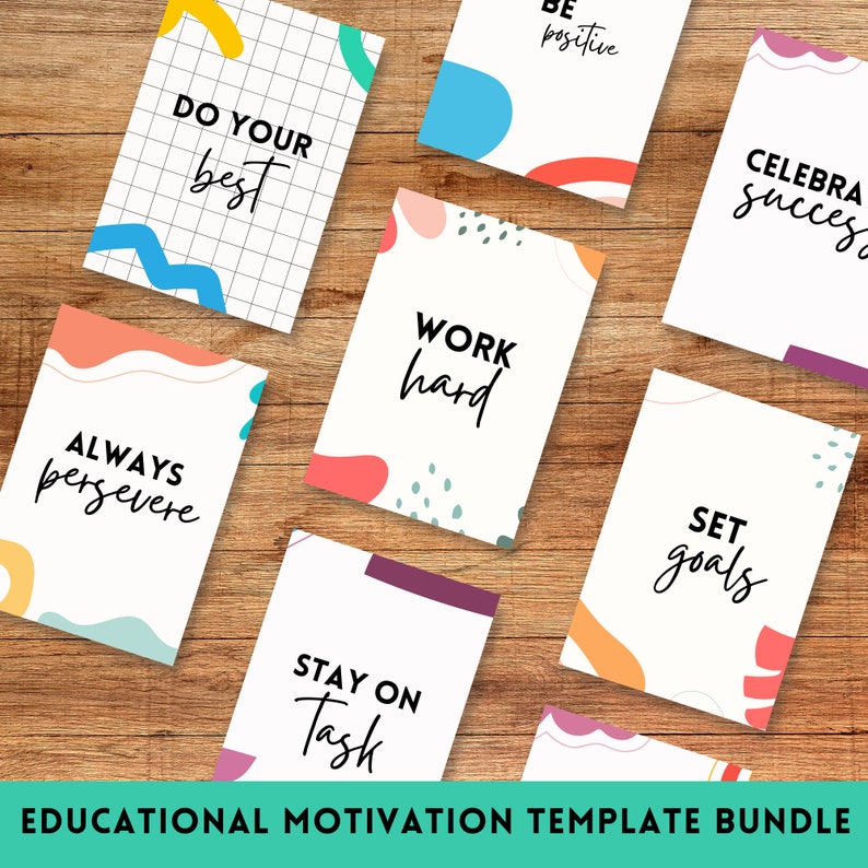 Educational Motivational Posters for Classroom - Bundle Set of 12 - Etsy