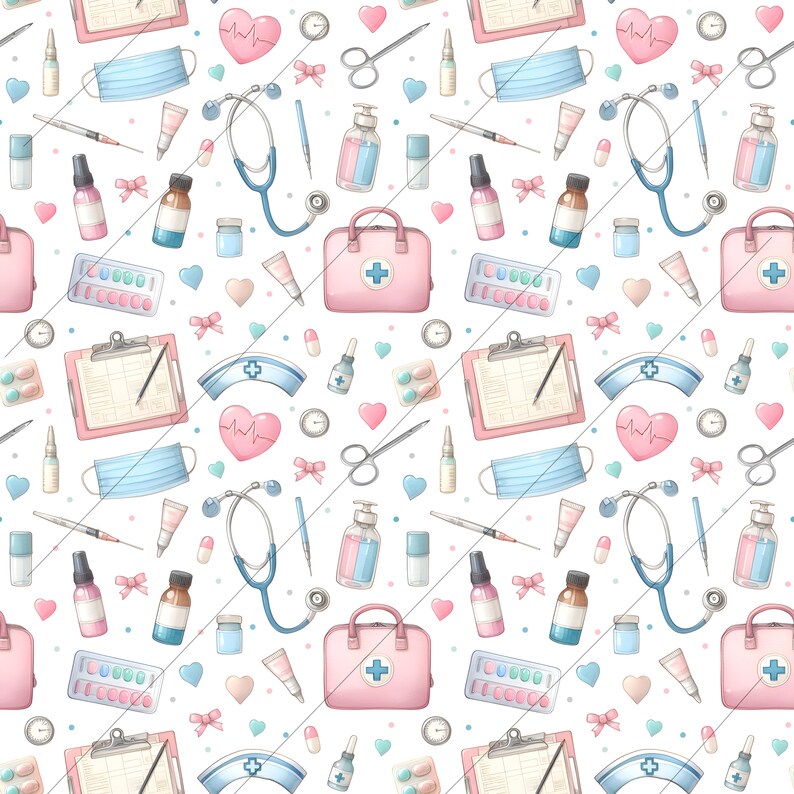 Medical Nurse Doctor Seamless Repeat Pattern Designs, Healthcare ...