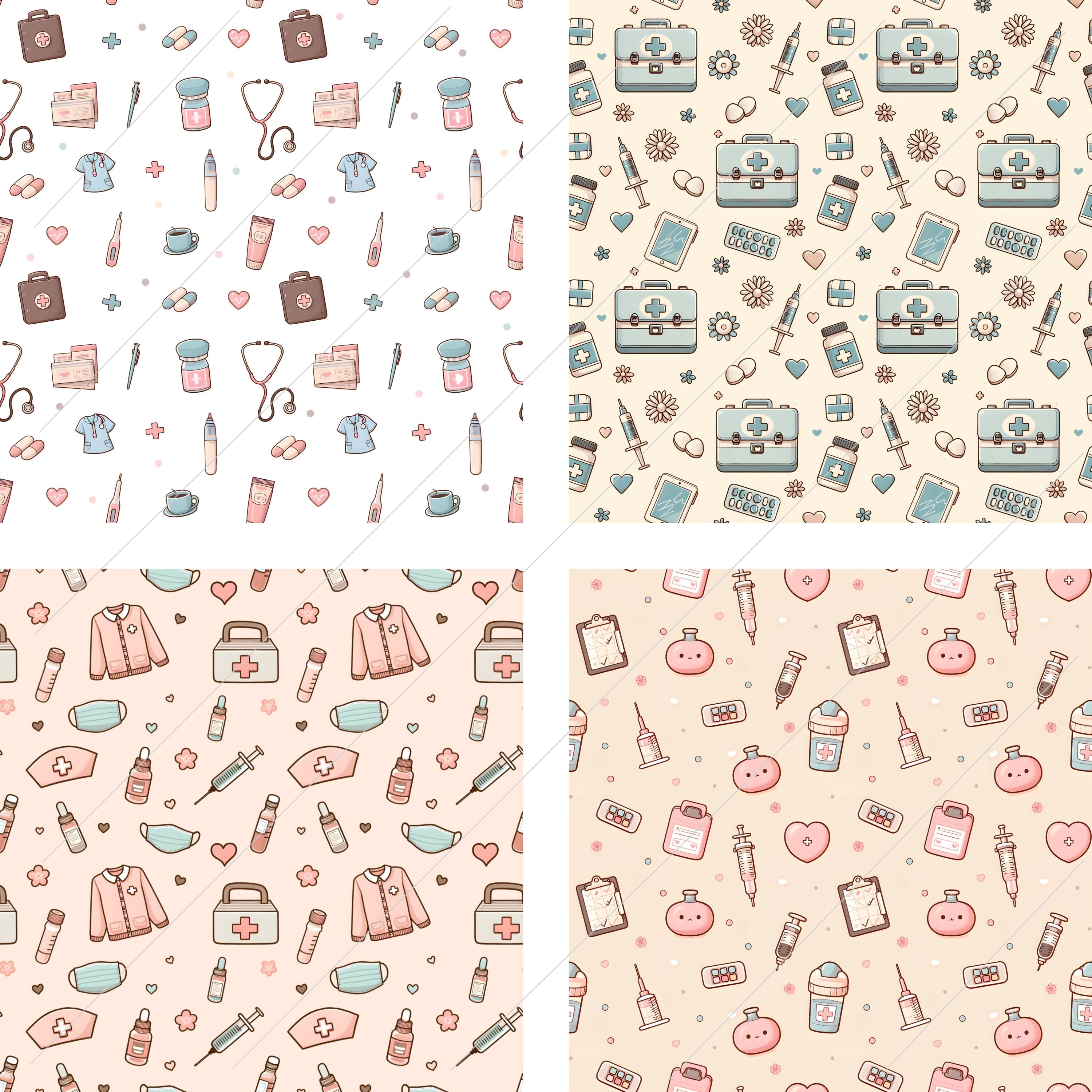 Medical Nurse Doctor Seamless Repeat Pattern Designs, Healthcare ...