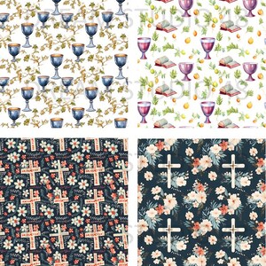 Religious Digital Paper Set #2 - Christian Faith Scrapbook Paper ...