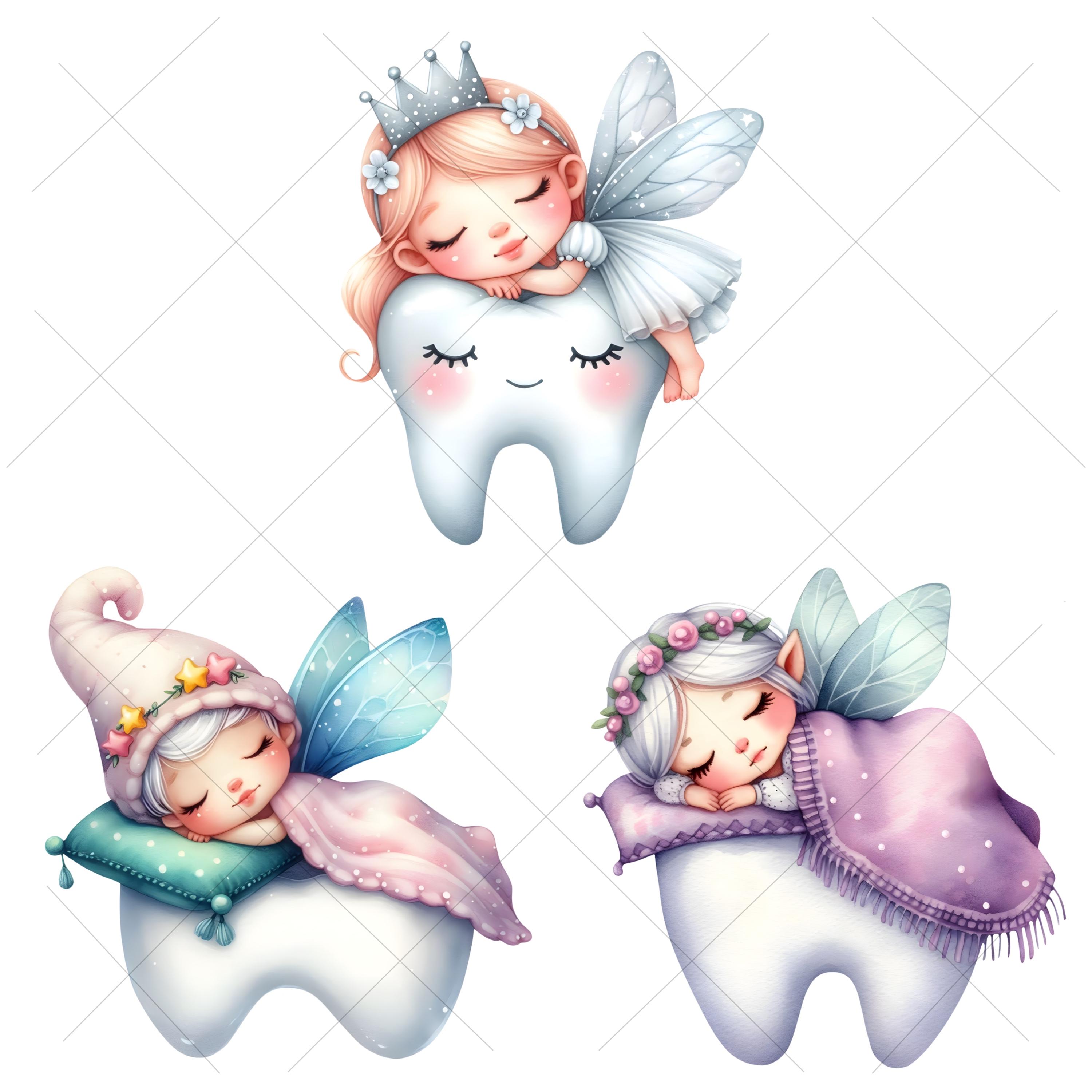 Tooth Fairy PNG Clipart, Watercolor Baby Tooth, Cute Milk Tooth, Teeth ...