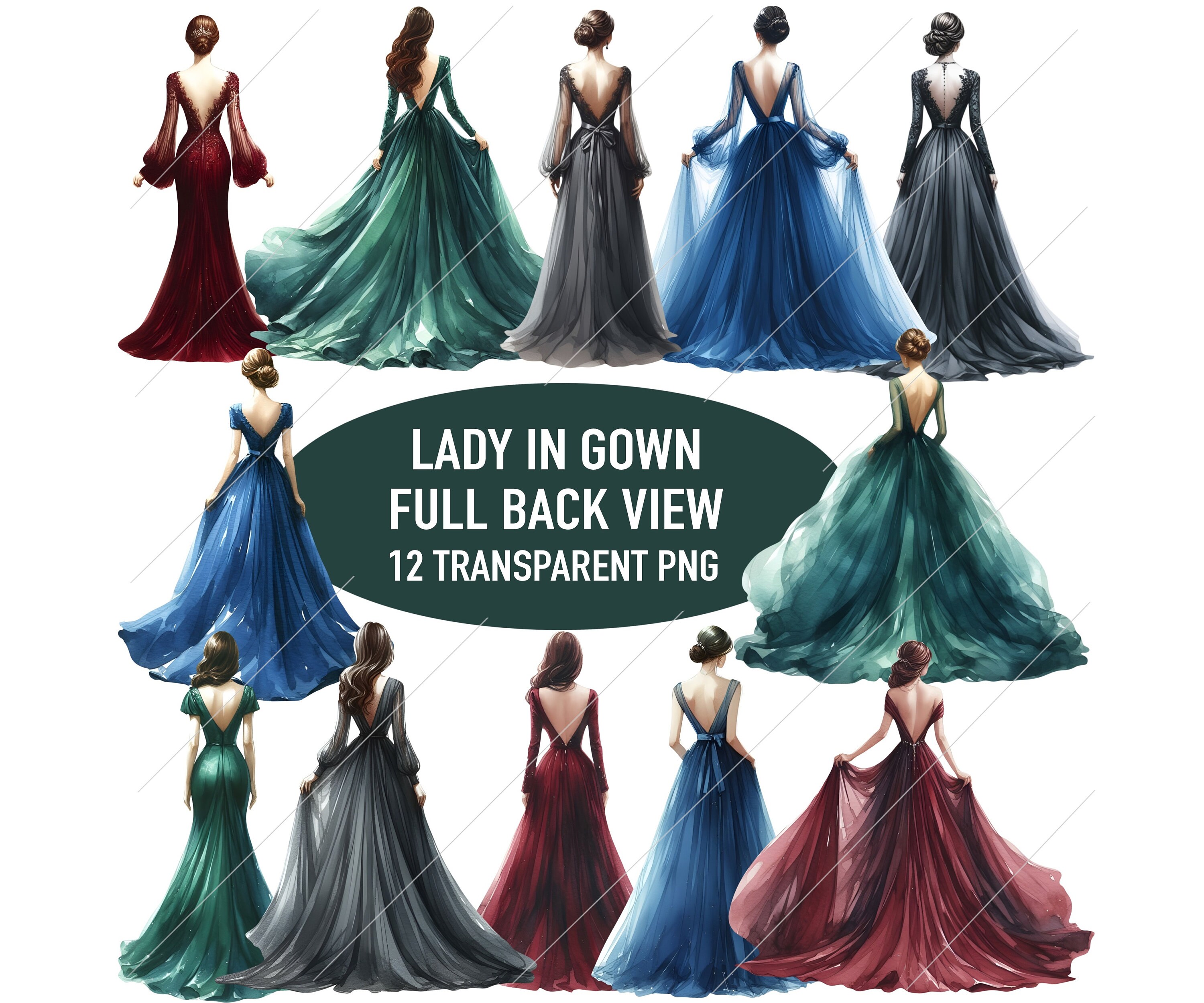 Ladies Back View Clipart #2, Woman Full Body Side Look, Young Girl ...