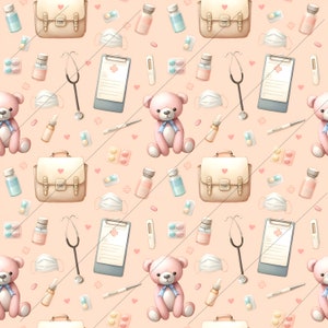 Medical Nurse Doctor Seamless Repeat Pattern Designs, Healthcare ...