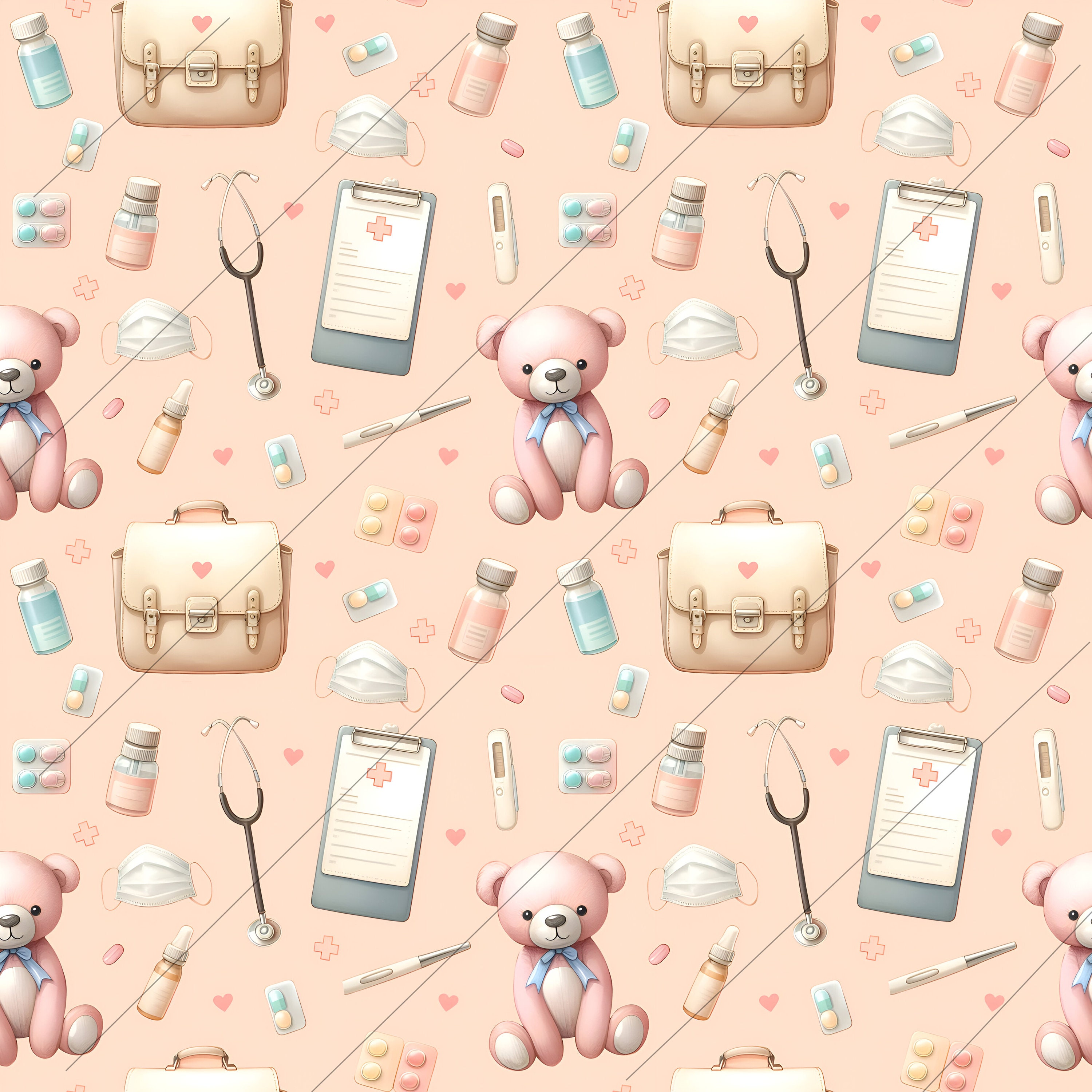 Medical Nurse Doctor Seamless Repeat Pattern Designs, Healthcare ...