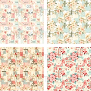 Religious Digital Paper Set #2 - Christian Faith Scrapbook Paper ...