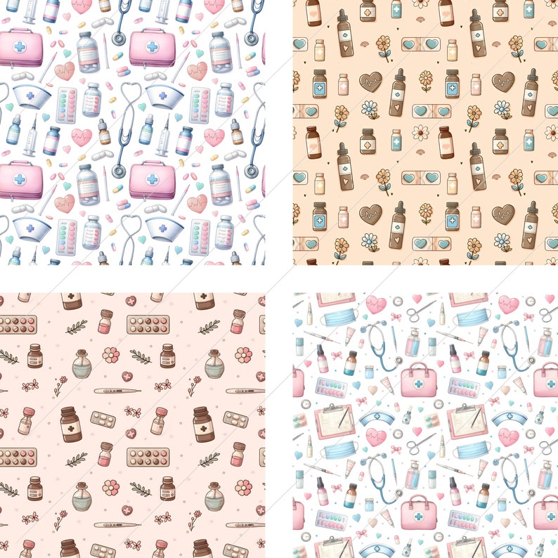 Medical Nurse Doctor Seamless Repeat Pattern Designs, Healthcare ...