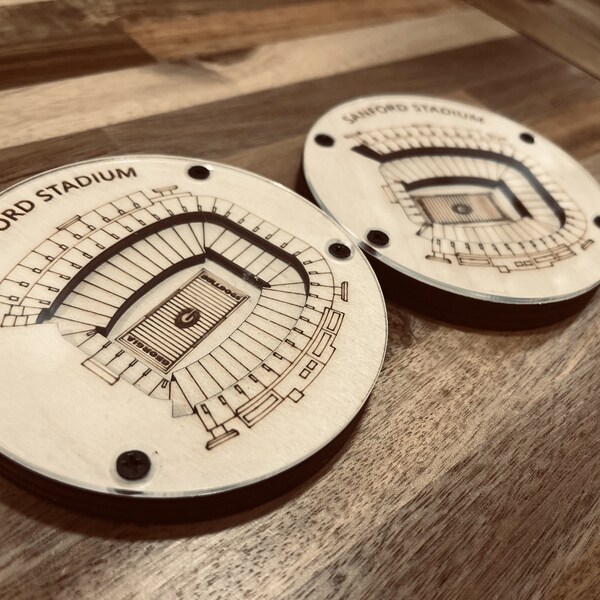 Wood Stadium Coasters - Etsy