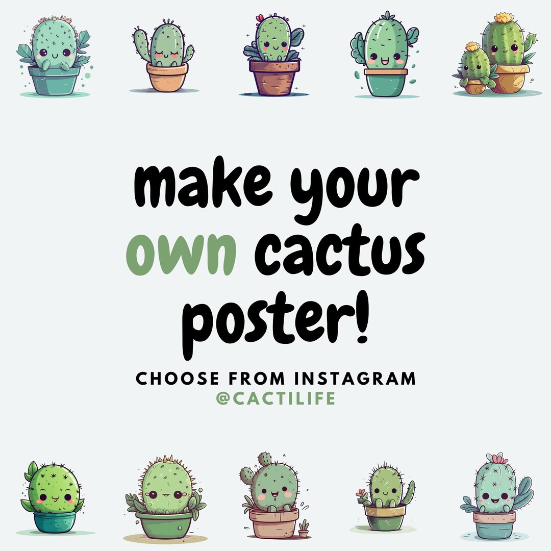 Personalized Custom Cactus Poster - Choose Your Cactus From @cactilife ...