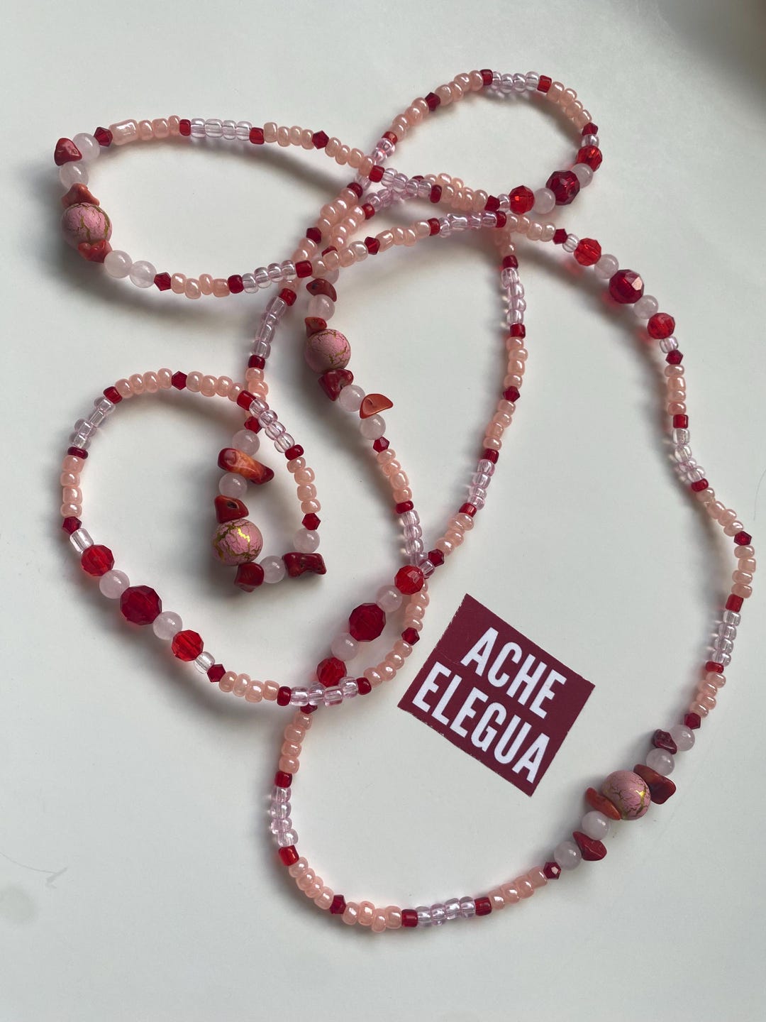 Yewa Eleke With Coral and Quartz Rose - Etsy