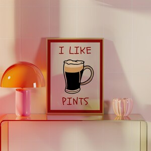 I Like Pints Poster, Guinness Vintage Poster, Guinness Print, Split the ...