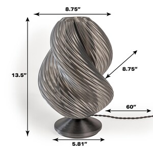 Gema 13.5 Mid-century Coastal Plant-based PLA 3D Printed Dimmable LED ...