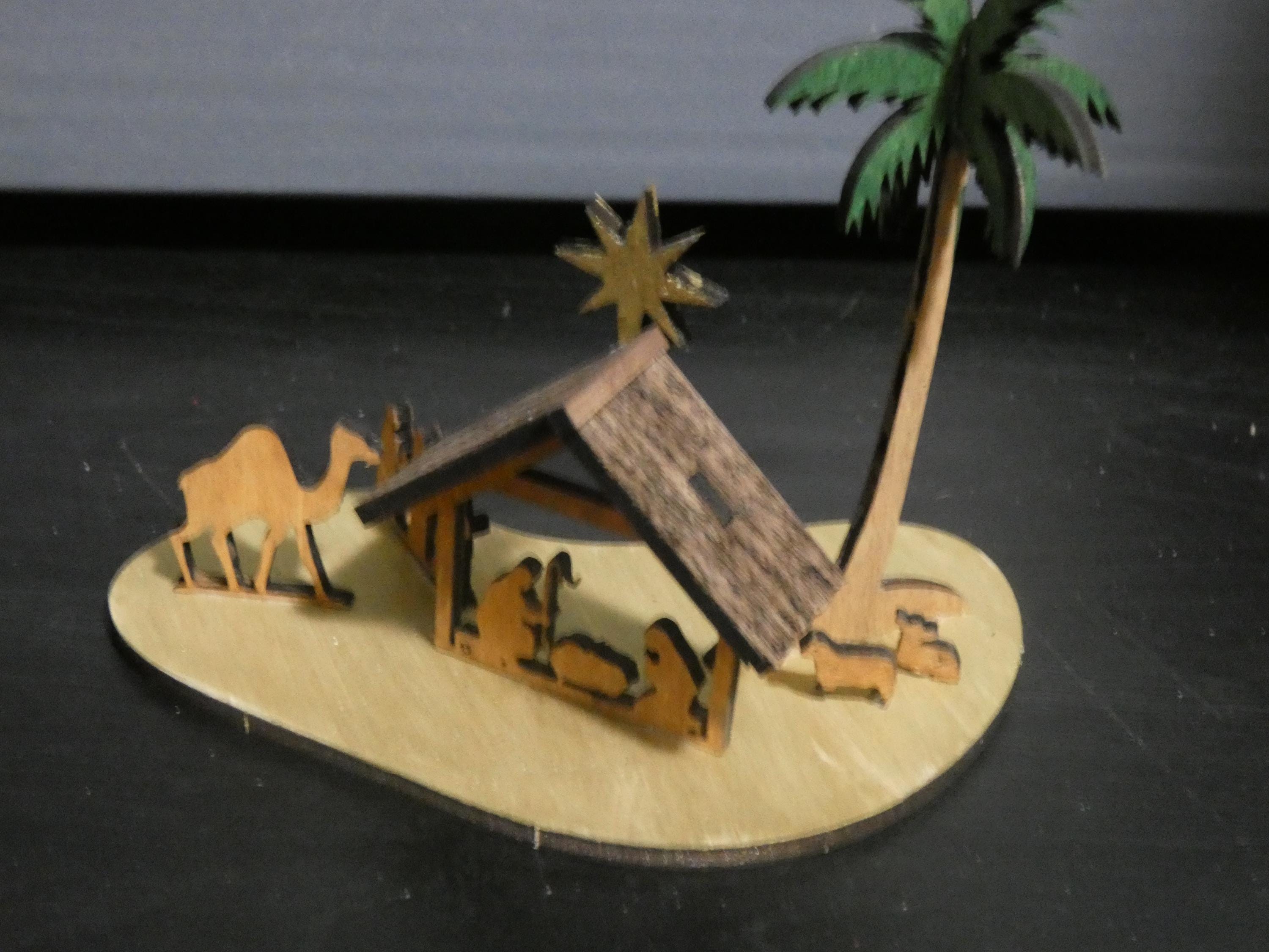 Laser Cut Files Christmas Nativity Christmas Card - Etsy