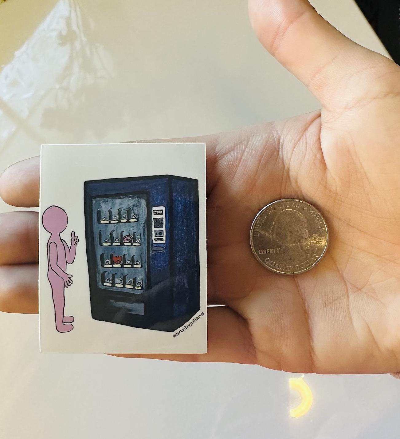 Heart Vs Brain Vending Machine Sticker /decal - Etsy