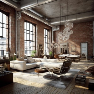 A Stylish Loft Zoom Virtual Backgrounds Backdrop Office - Etsy