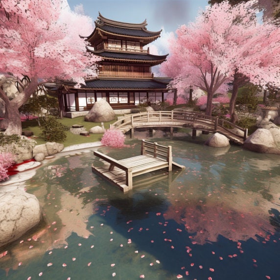 Tranquil Zen Garden | Zoom Virtual Backgrounds | Backdrop | Office ...