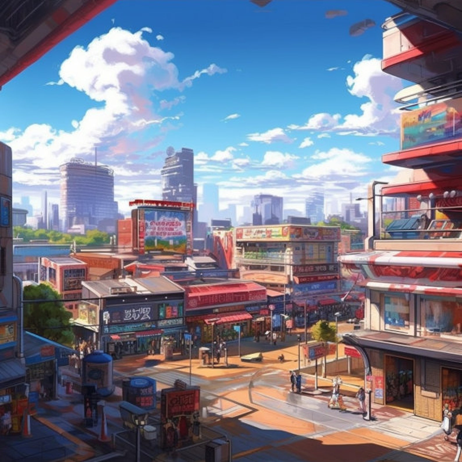 Cityscape School Setting | Zoom Virtual Backgrounds | Backdrop | Office ...