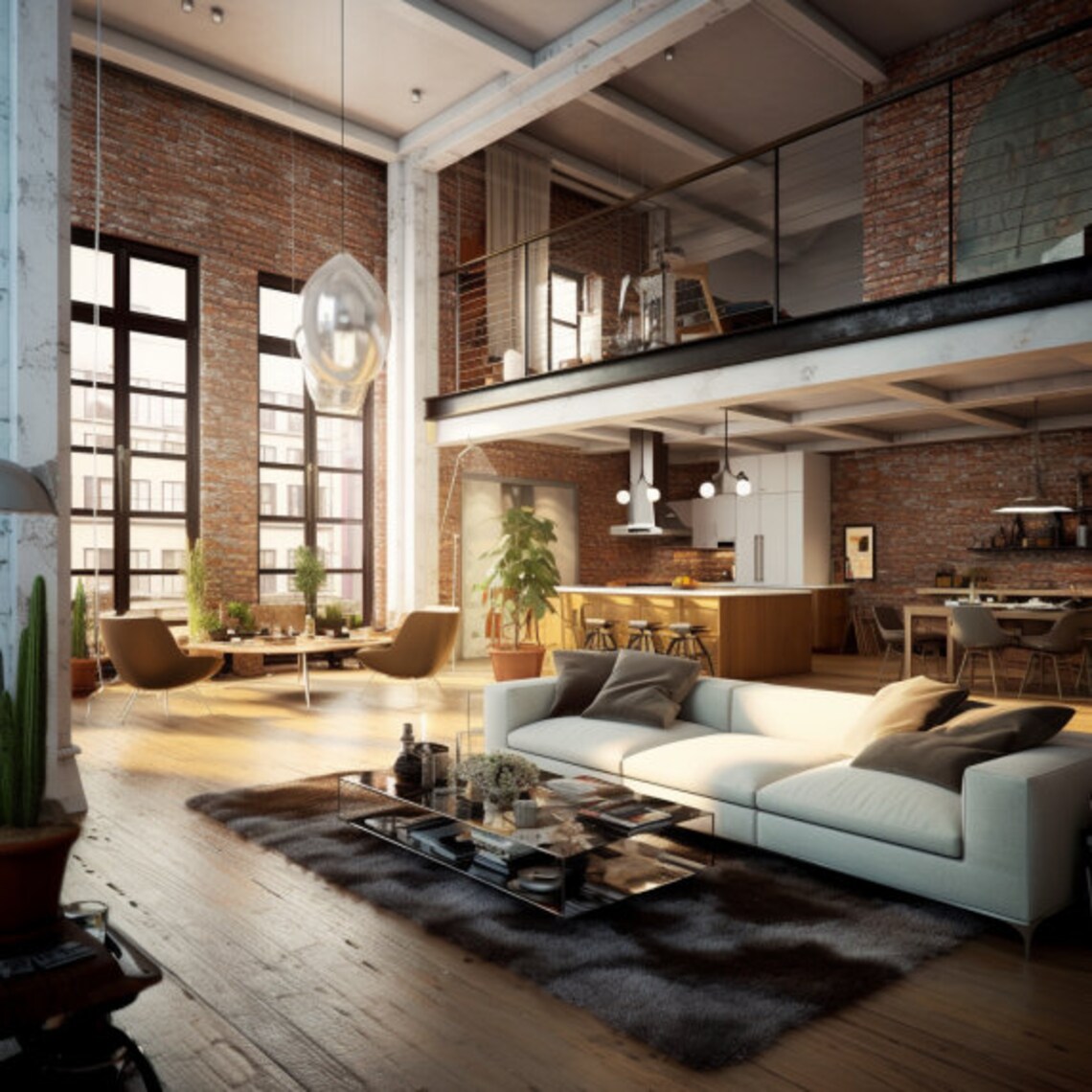 A Stylish Loft Zoom Virtual Backgrounds Backdrop Office - Etsy