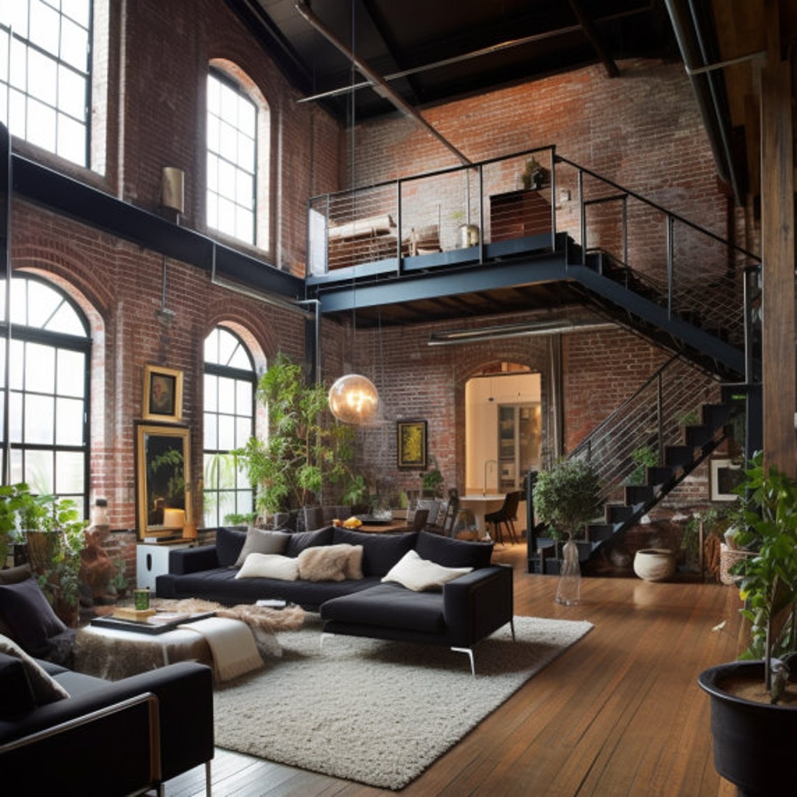 A Stylish Loft Zoom Virtual Backgrounds Backdrop Office - Etsy