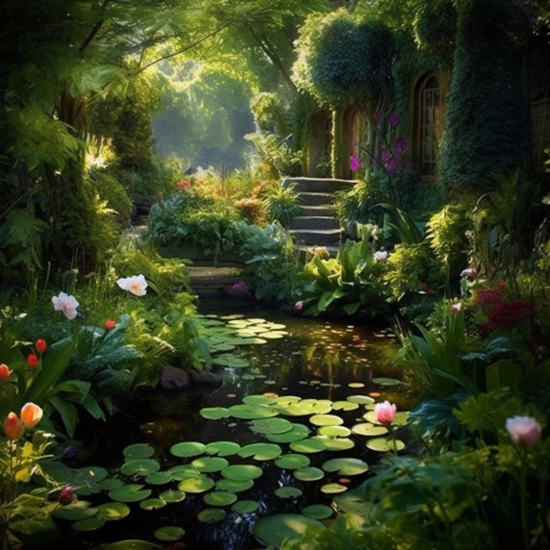 Garden Style | Zoom Virtual Backgrounds | Backdrop | Office Background ...