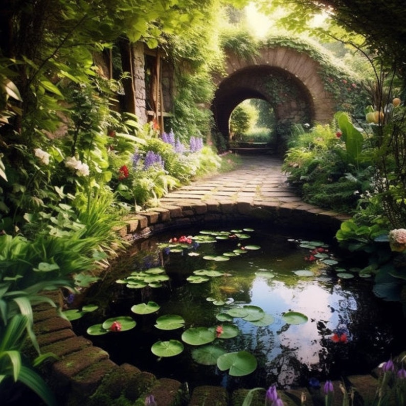 Garden Style | Zoom Virtual Backgrounds | Backdrop | Office Background ...