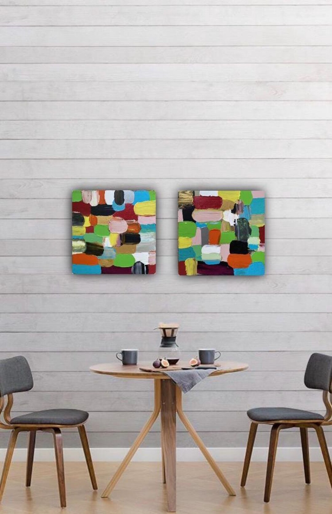 Original Handmade Abstract Art Acrylic Painting Abstract Squares Modern ...