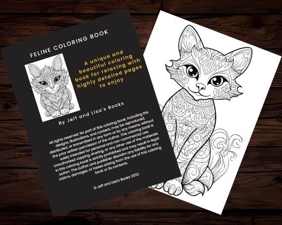 Feline | Cats Coloring Book for Adults | Relaxing Mindfulness Cats PDF ...