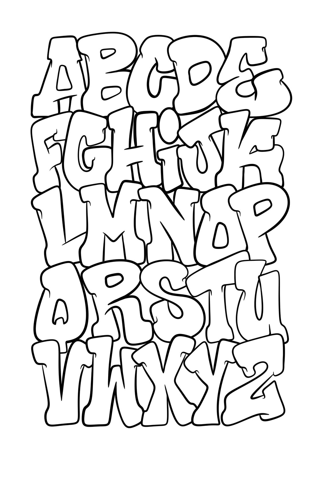 ABC Graffiti 01 - Etsy