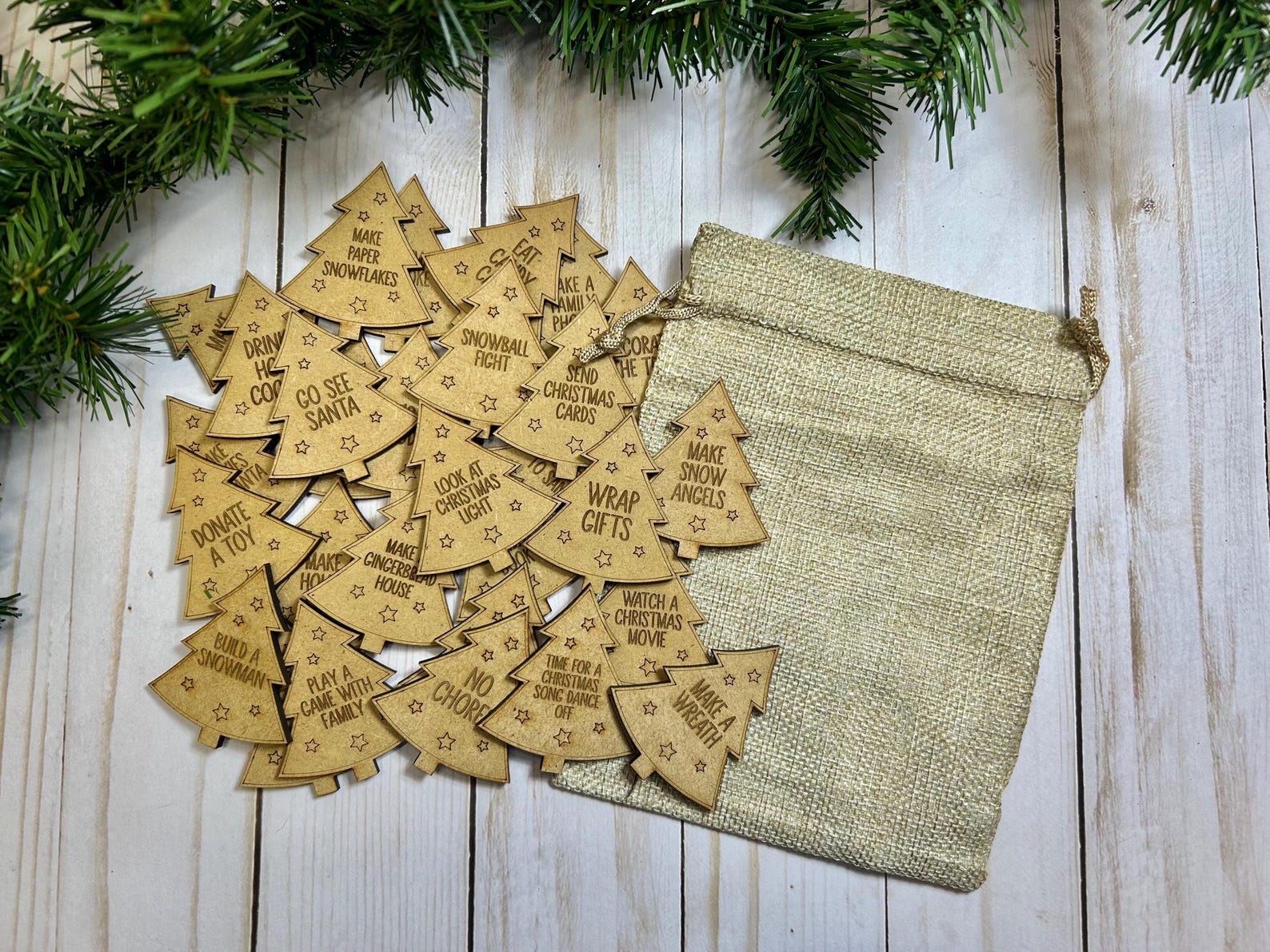 Set of 30 Christmas Activity Tokens, Family Christmas Tokens, Advent ...