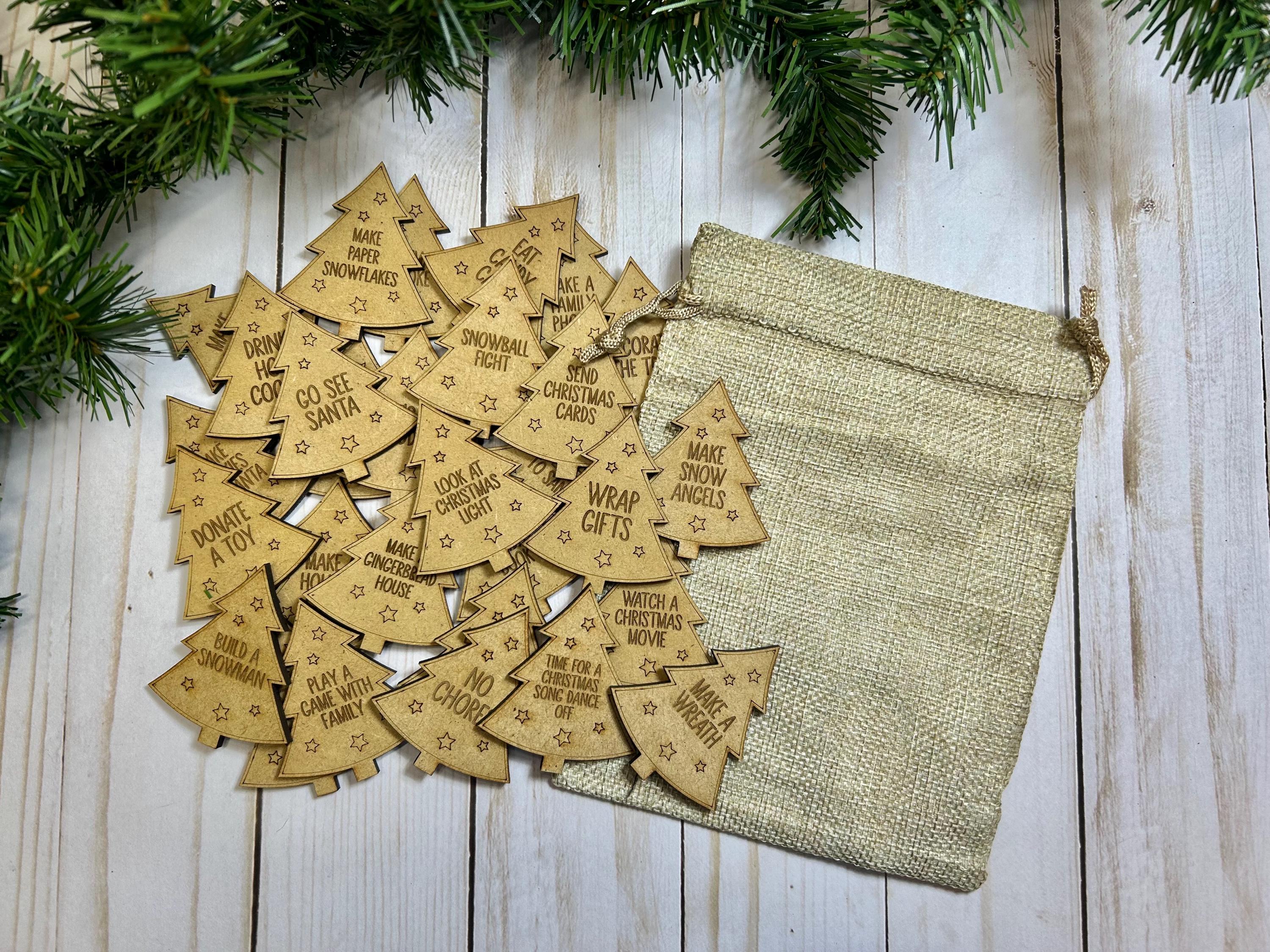 Set of 30 Christmas Activity Tokens, Family Christmas Tokens, Advent ...