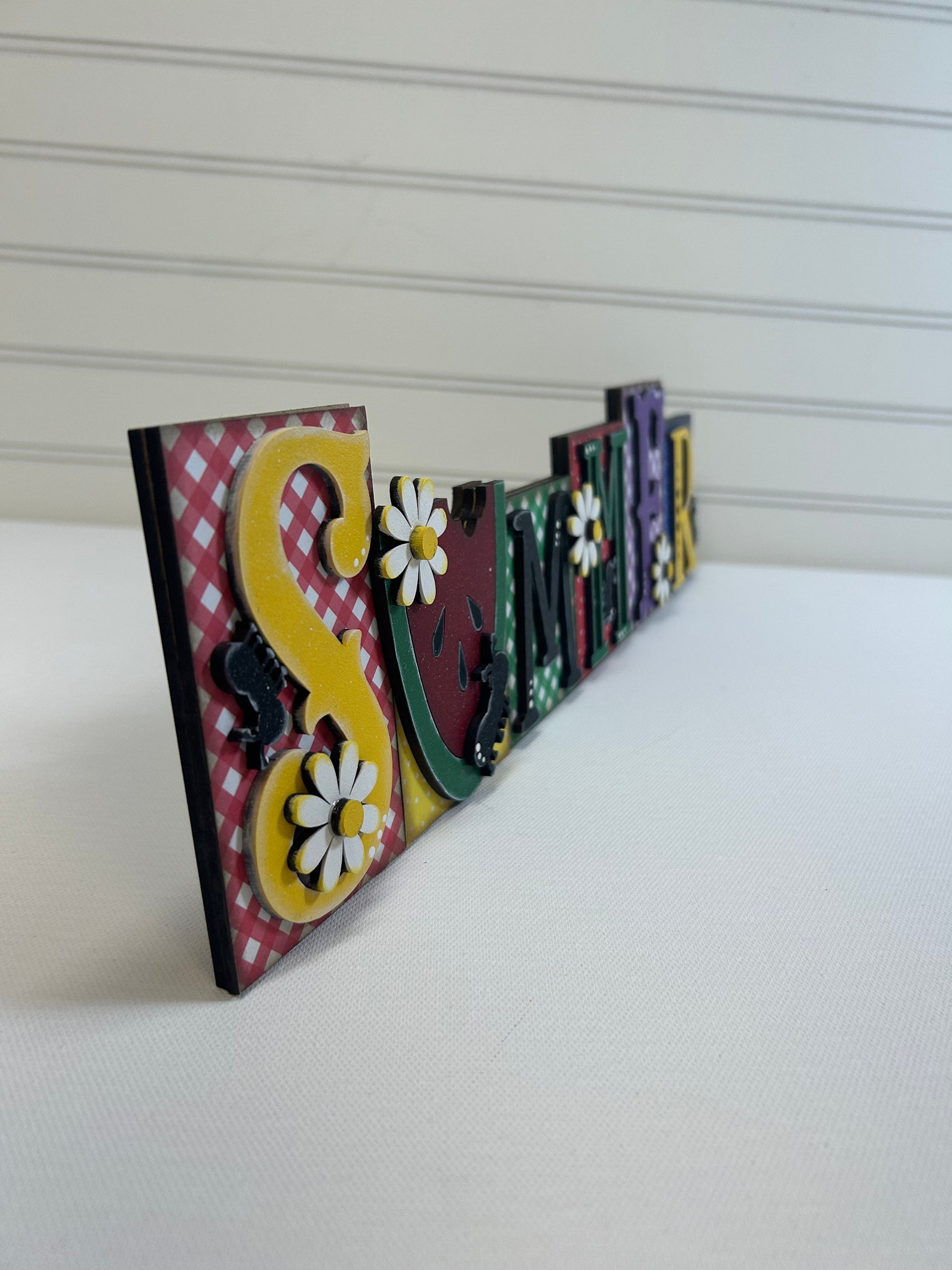 Summer Word Block Sign, Summer Wood Sign, Word Block Sign, Summer ...