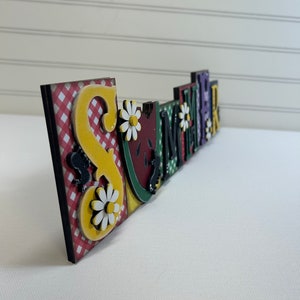 Summer Word Block Sign, Summer Wood Sign, Word Block Sign, Summer ...