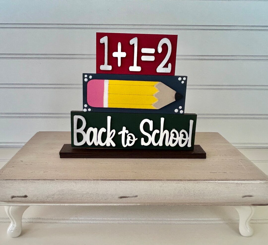 DIY Unfinished Wood Kit -back to School Word Stacker Blocks, Teacher ...