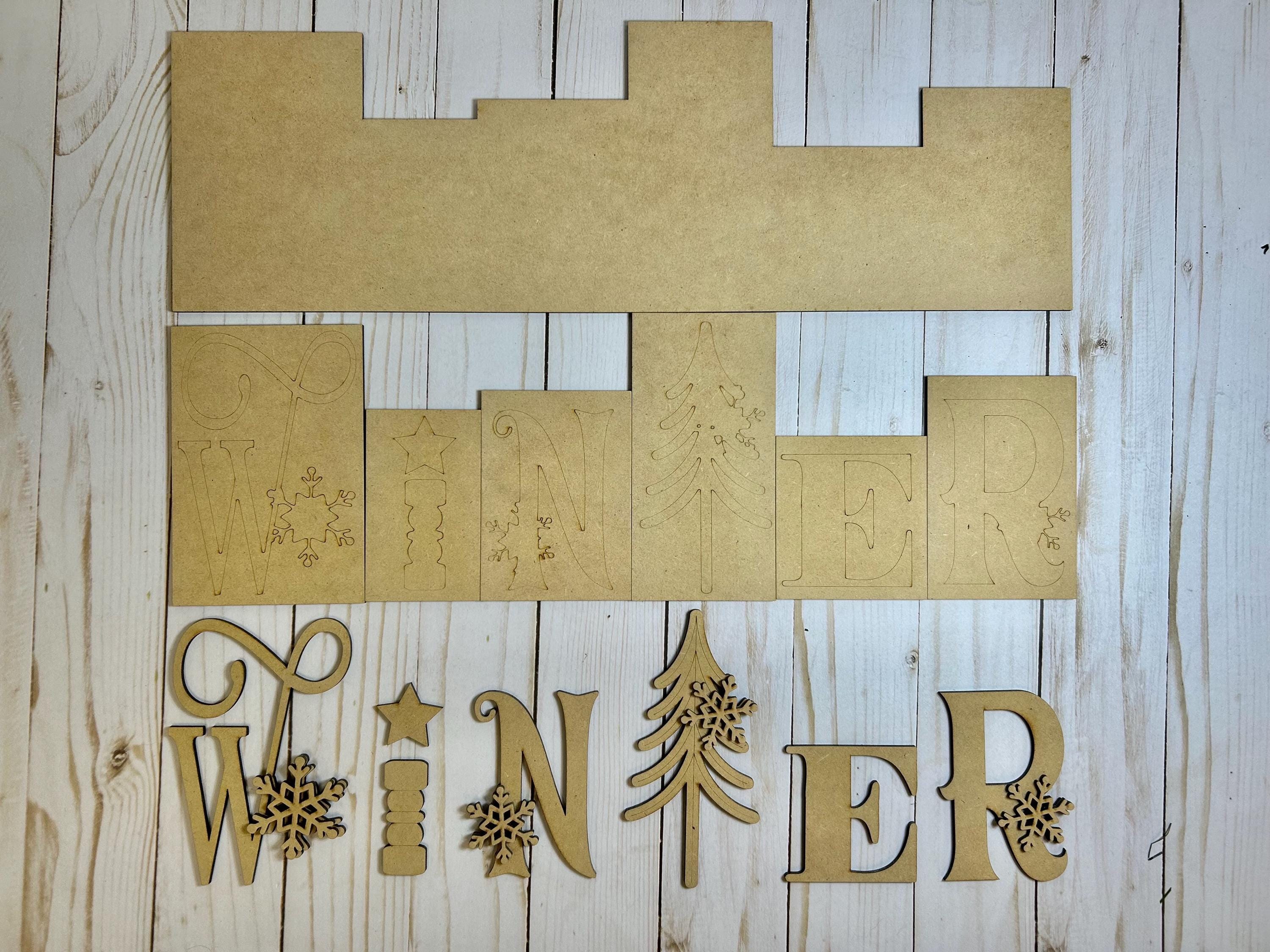 DIY Winter Word Block, Winter Shelf Sitter, Winter Sign, Mantel Decor ...