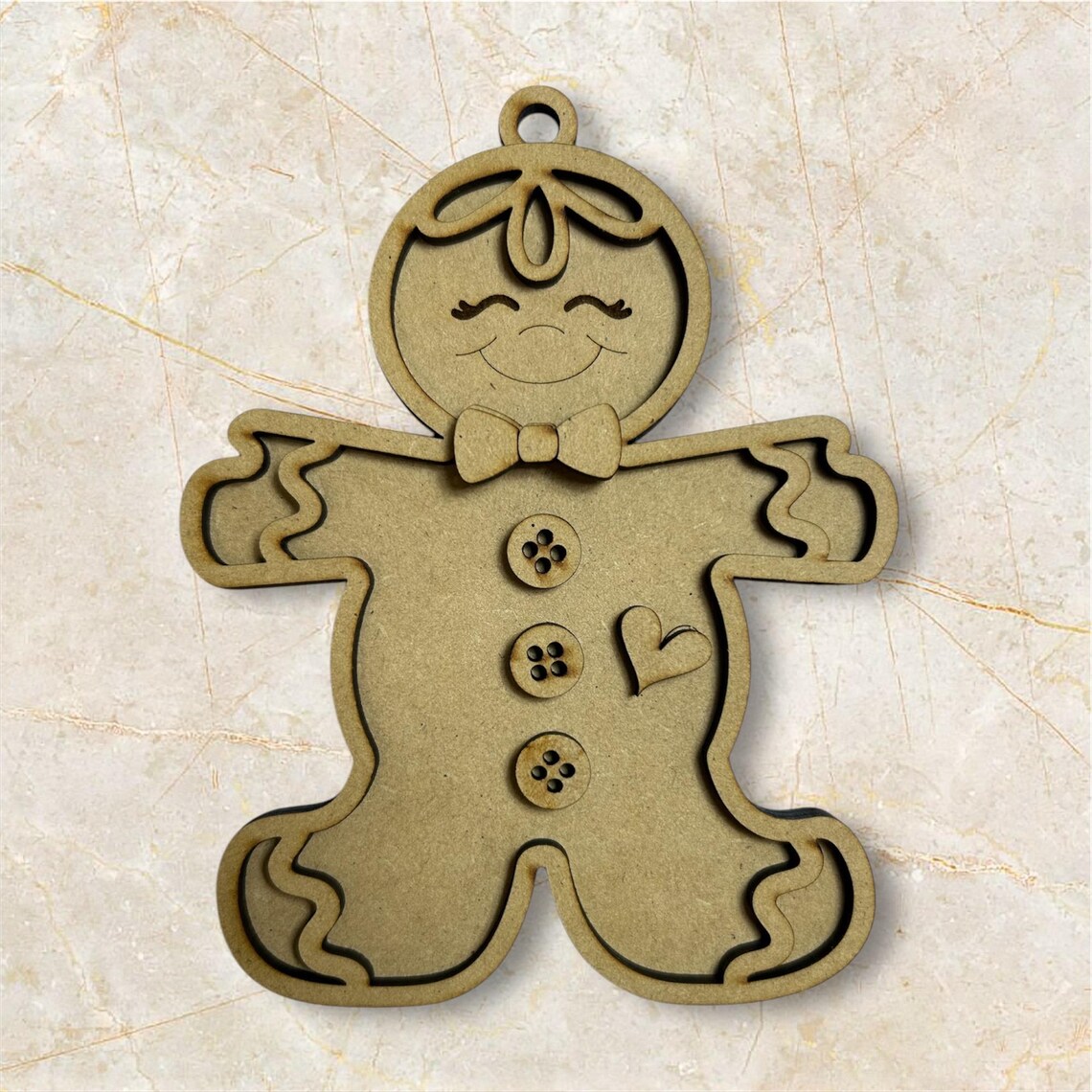 DIY Gingerbread Man Ornament, Christmas Ornament, Ready to Paint ...