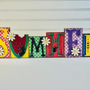 Summer Word Block Sign, Summer Wood Sign, Word Block Sign, Summer ...
