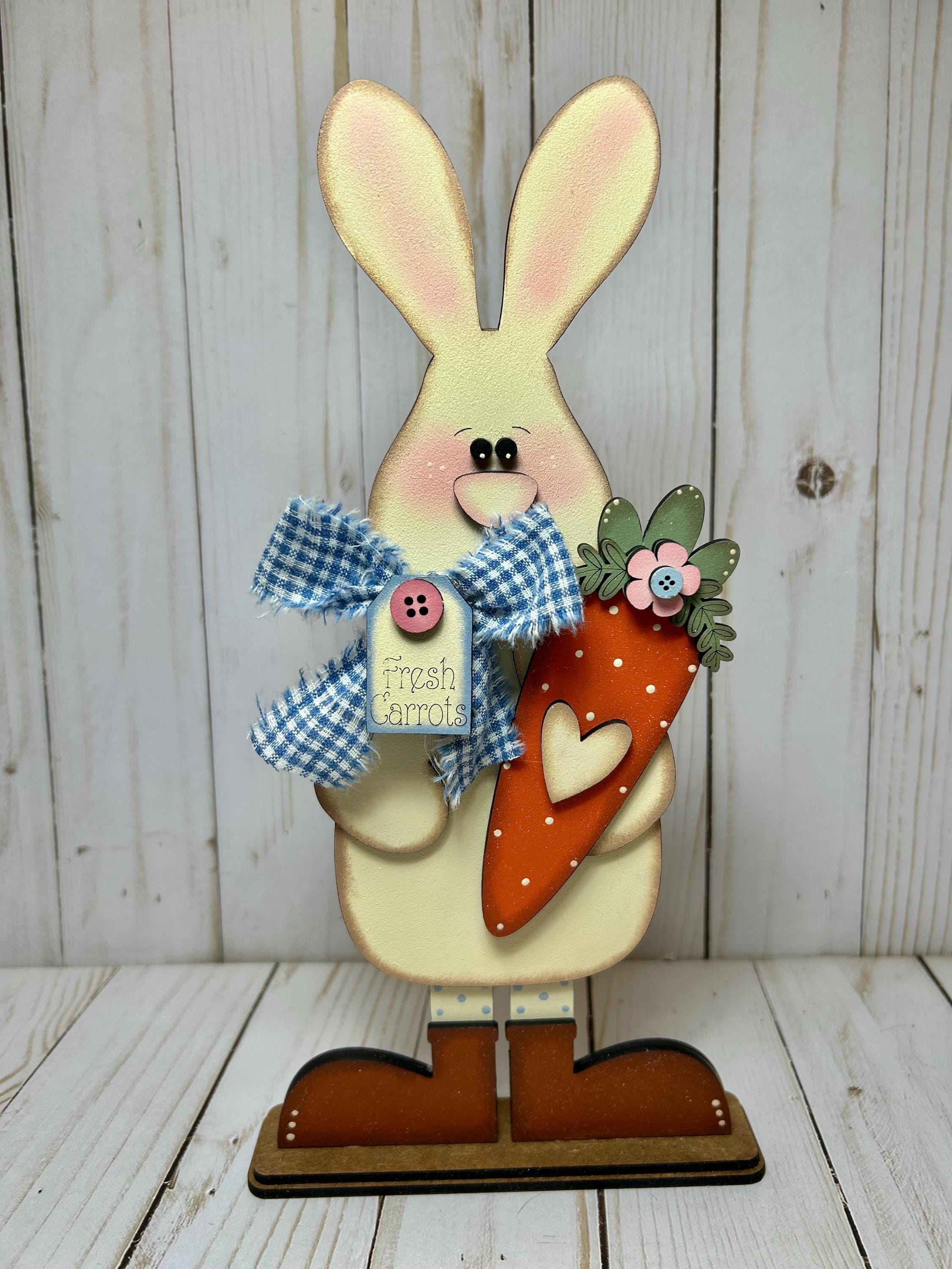 Prim Bunny Shelf Sitter, Easter Decor, Easter Shelf Sitter - Etsy