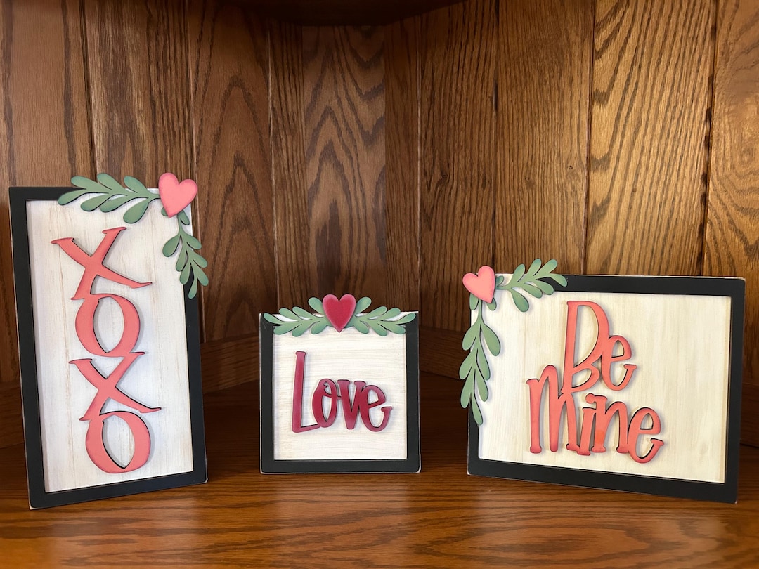DIY Valentine Signs, Be Mine Sign, Love Sign, XOXO Sign, Valentine's ...