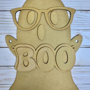 DIY Halloween Boo Ghost Door Hanger, Halloween Door Hanger, Ghost Door ...