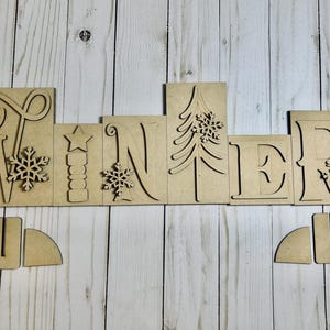 DIY Winter Word Block, Winter Shelf Sitter, Winter Sign, Mantel Decor ...