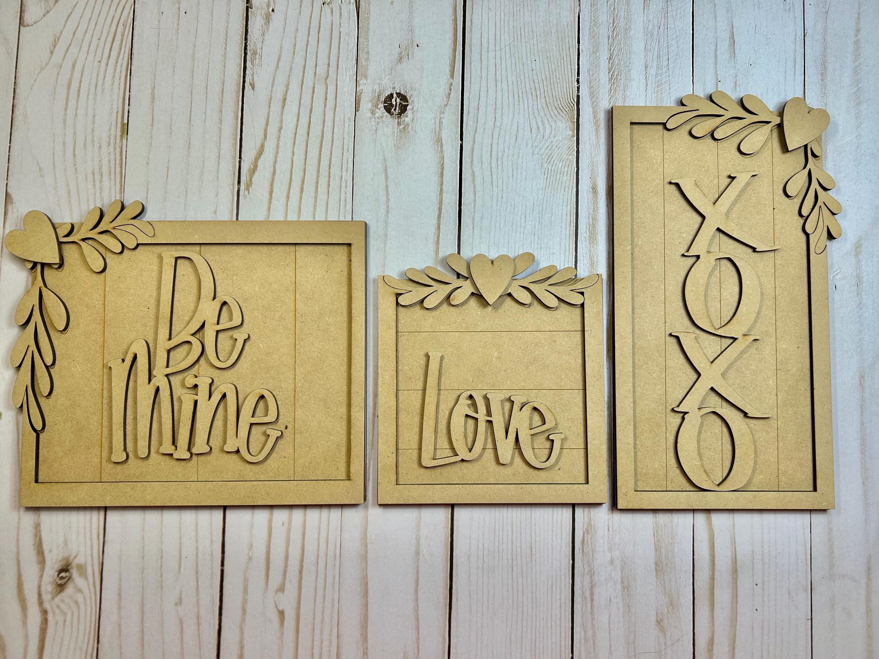 DIY Valentine Signs, Be Mine Sign, Love Sign, XOXO Sign, Valentine's ...