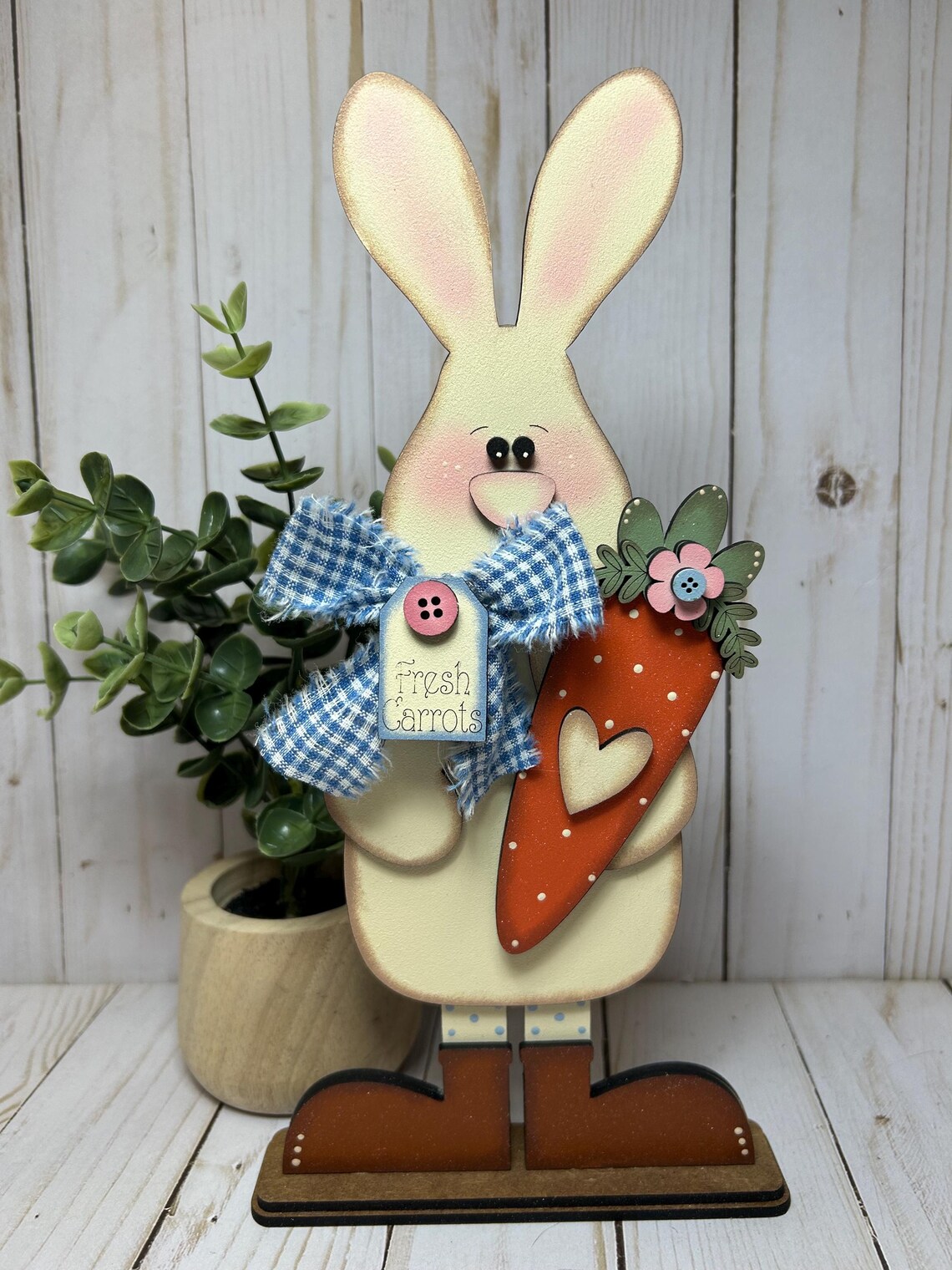 DIY Prim Bunny Shelf Sitter, Easter Decor, Easter Shelf Sitter ...