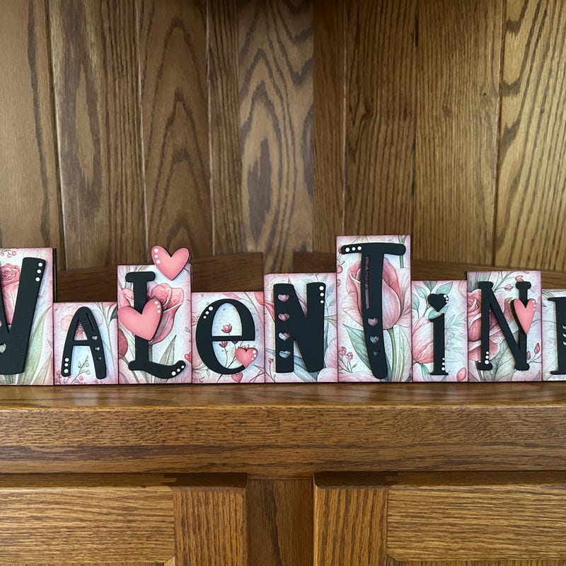 Valentine Blocks - Etsy