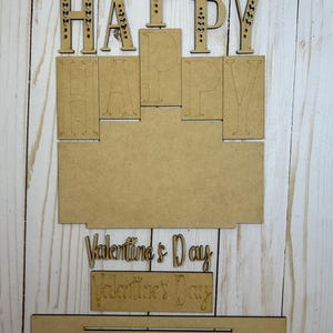 DIY Happy Valentine's Day Word Block, Valentine's Day Shelf Sitter ...