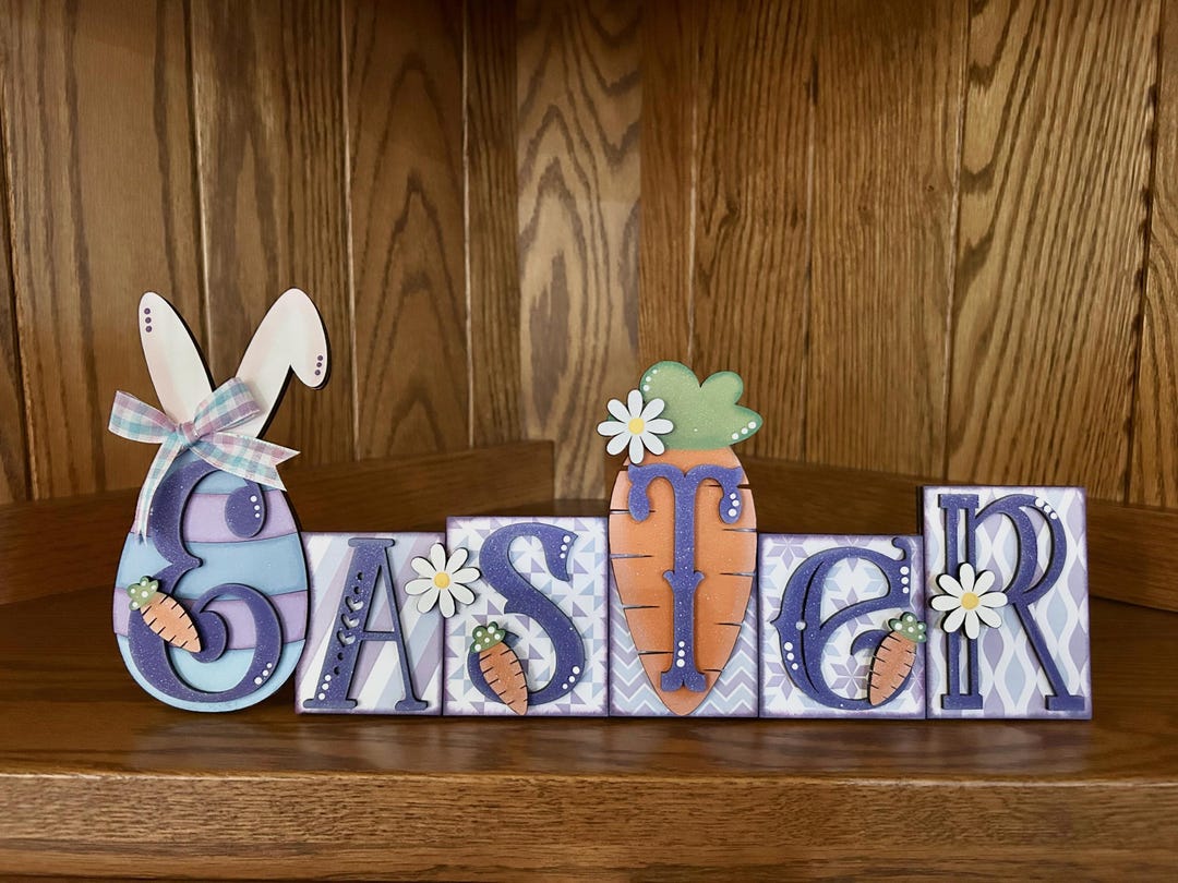 DIY Easter Word Block, Easter Shelf Sitter, Easter Sign, Easter Mantel ...